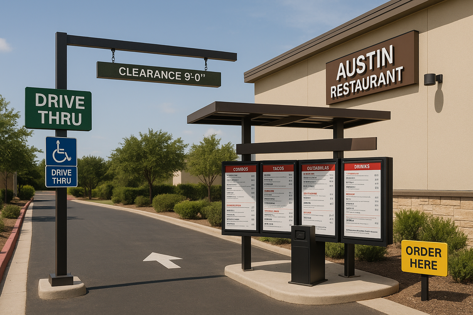 Austin Restaurant Drive Thru Signage Design Tips